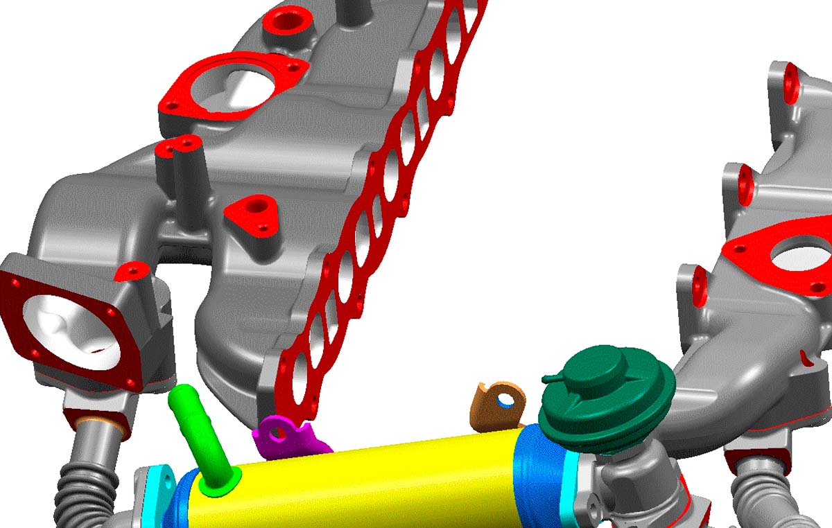 3D printed intake manifold for testing turbo diesel engine